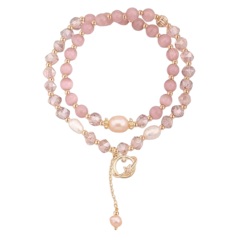 Rose Quartz Double Layer Crystal Bracelet – SoulstoneHouse