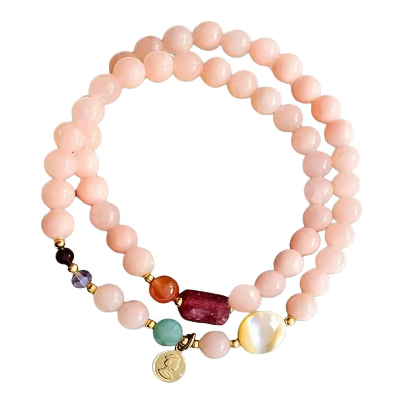 Rose Quartz & Strawberry Crystal Bracelet – SoulstoneHouse