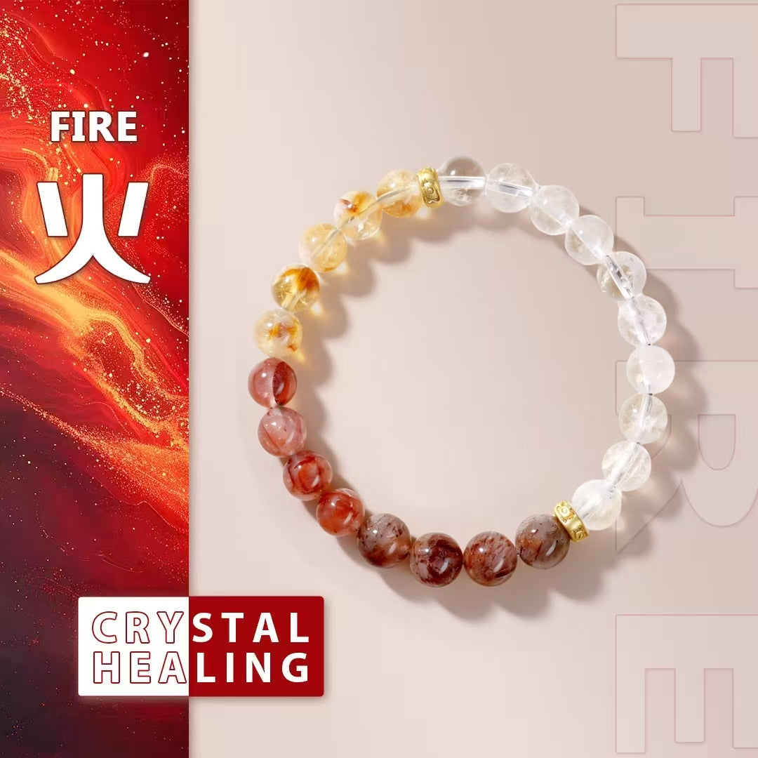 Fire & Metal Element Crystal Bracelet — Confidence + Focus – SoulstoneHouse